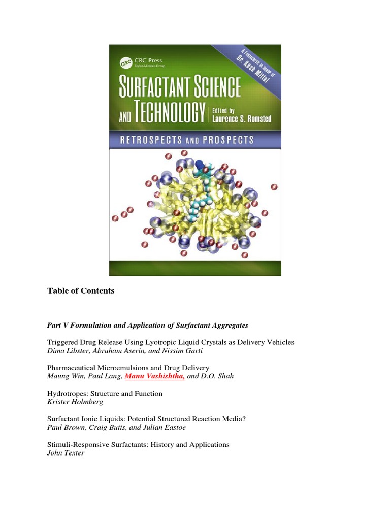 Surfactant Aggregates in Drug Delivery | PDF