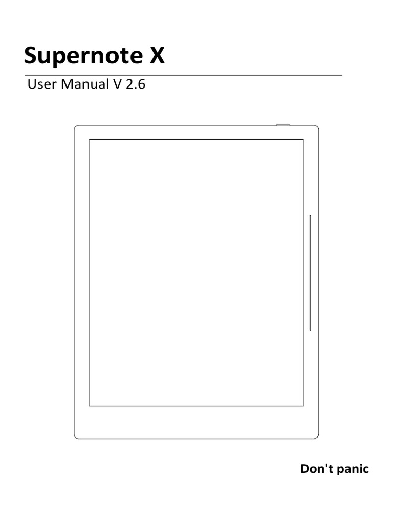 Ratta Supernote A5X, A6X User's Manual | PDF | Screenshot | Mobile App