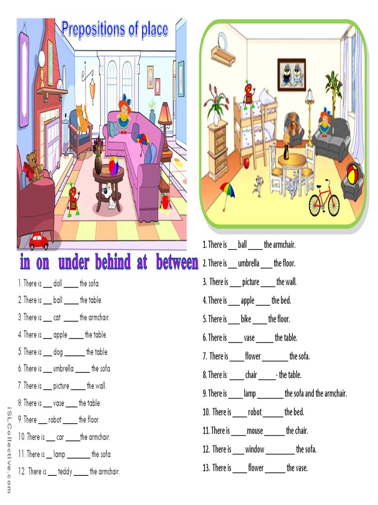 Prepositions of Place PDF | PDF