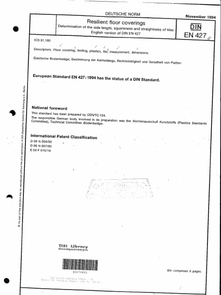 DIN EN 427 1994 Determination of Squareness | PDF