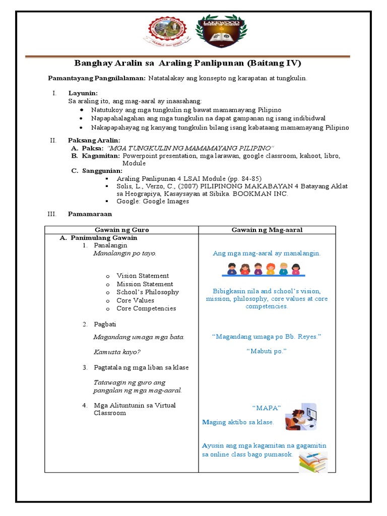 Detalyadong Banghay Aralin For Final Teaching Demo | PDF