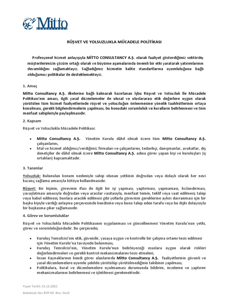 RYP 03RusvetveYolsuzluklaMucadelePolitikamiz PDF | PDF