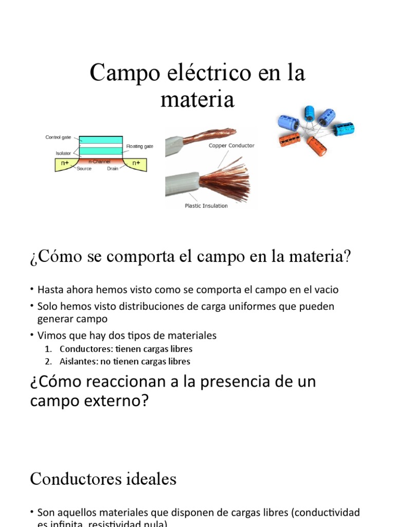 Campo Electrico en La Materia | PDF | Dieléctrico | Condensador