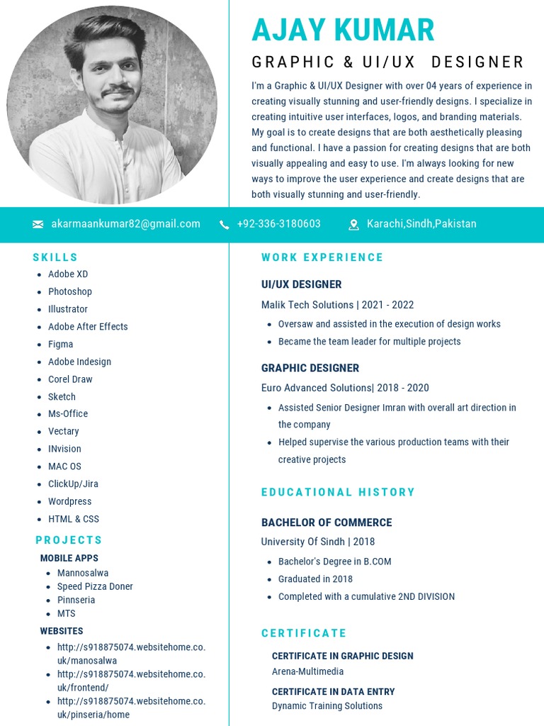 Ajay Kumar: Portfolio Showcasing Over 4 Years of Experience in Graphic and UI/UX Design | PDF ...