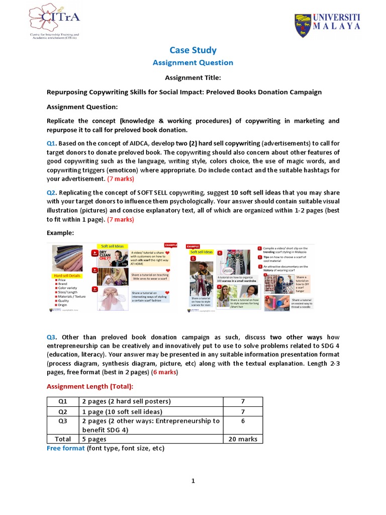 Assignment Question - Case Study S1, 22-23 | PDF | Advertising | Cognition