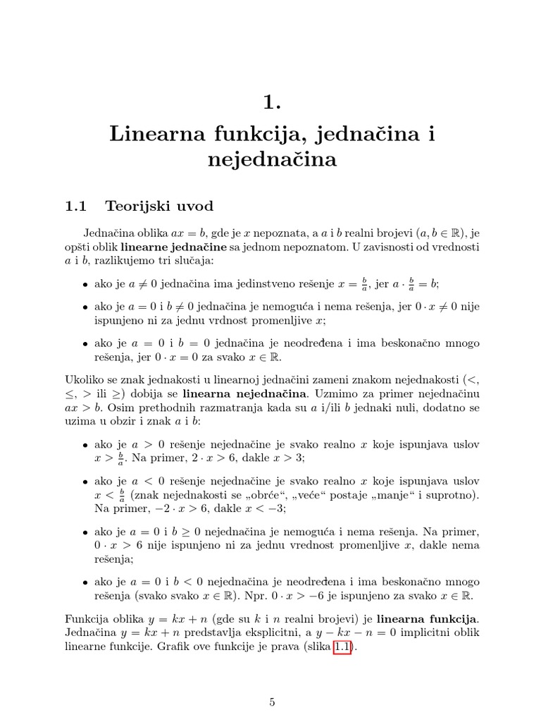 PMFH Skripta Linearna PDF | PDF