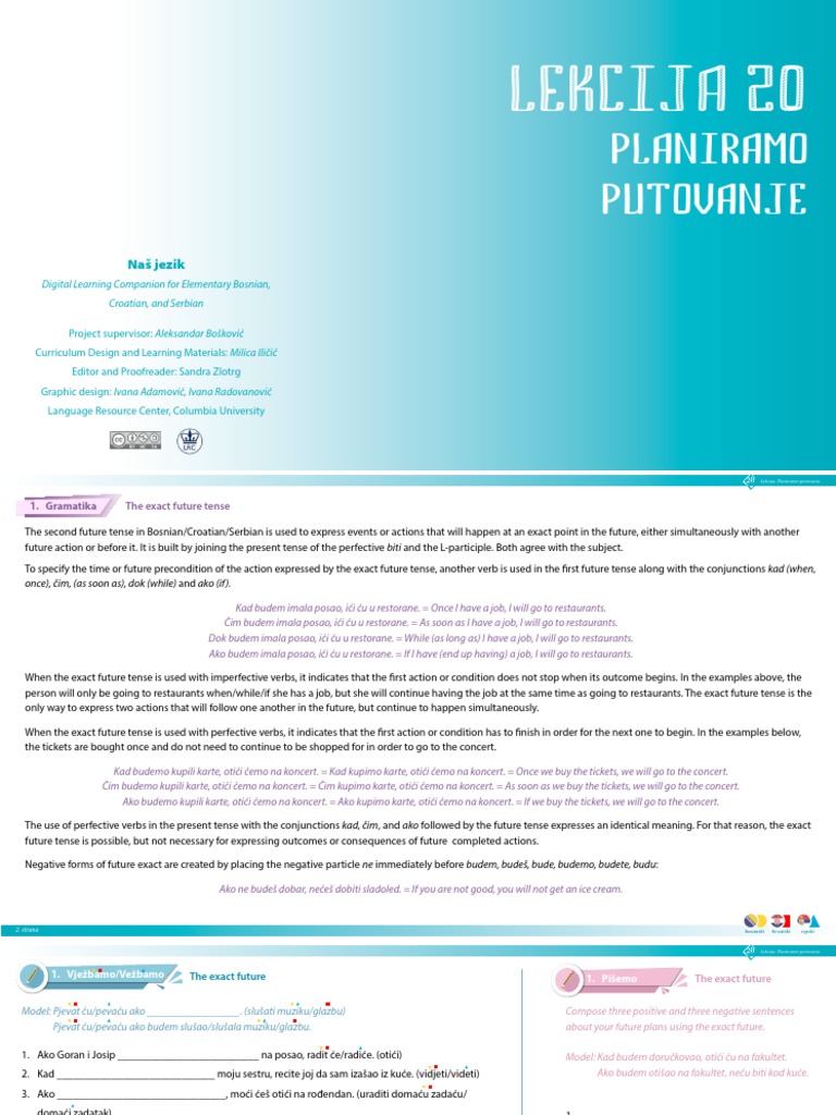 Kuda ćemo na odmor | PDF | Grammatical Tense | Language Mechanics