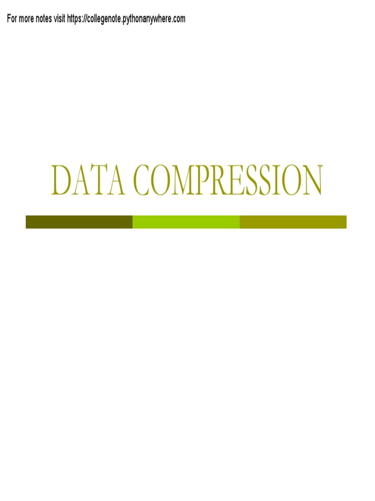 5 Data Compression | PDF | Data Compression | Video