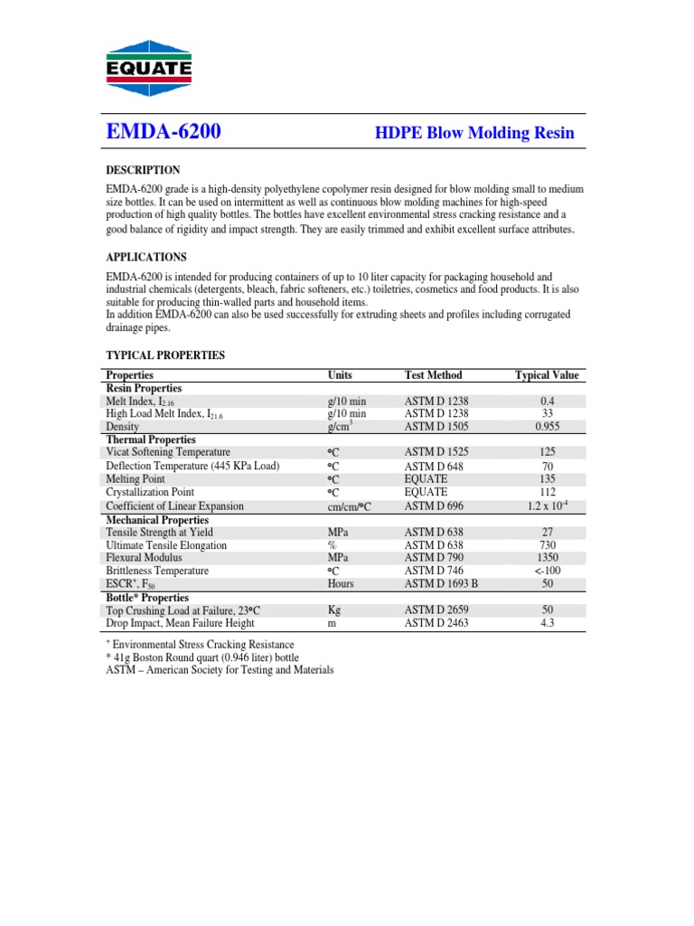 Equate EMDA 6200 | PDF | Strength Of Materials | Materials