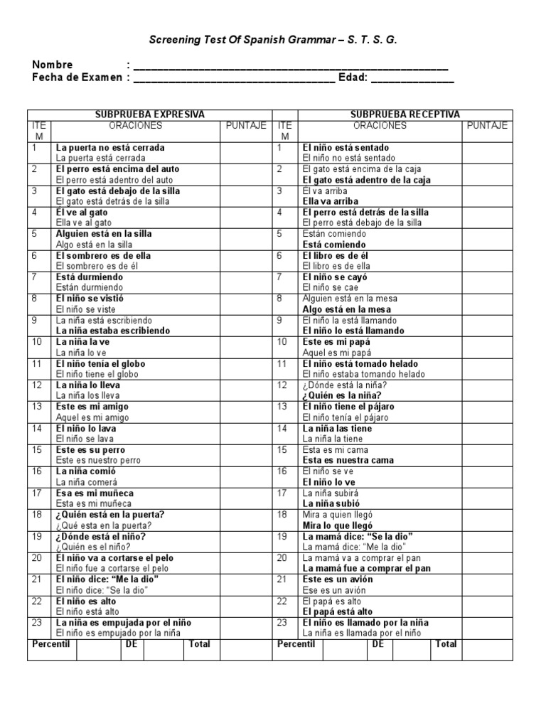 Hoja de Respuesta STSG | PDF
