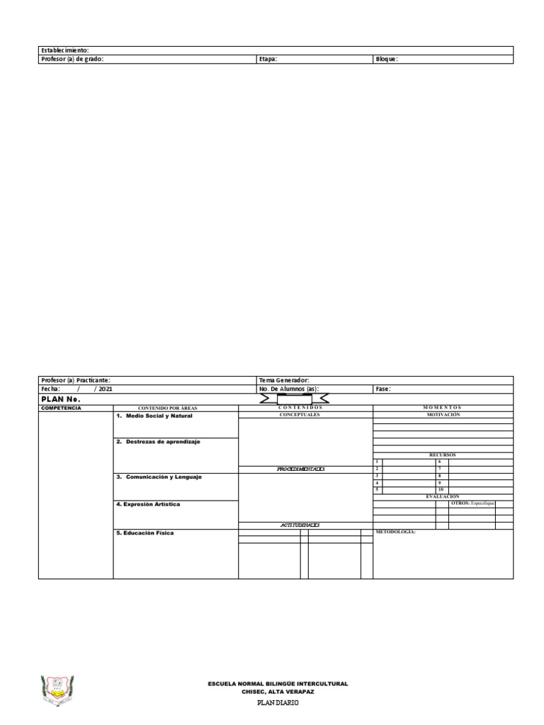 Formato de Vilma | PDF | Maestros | Aprendizaje