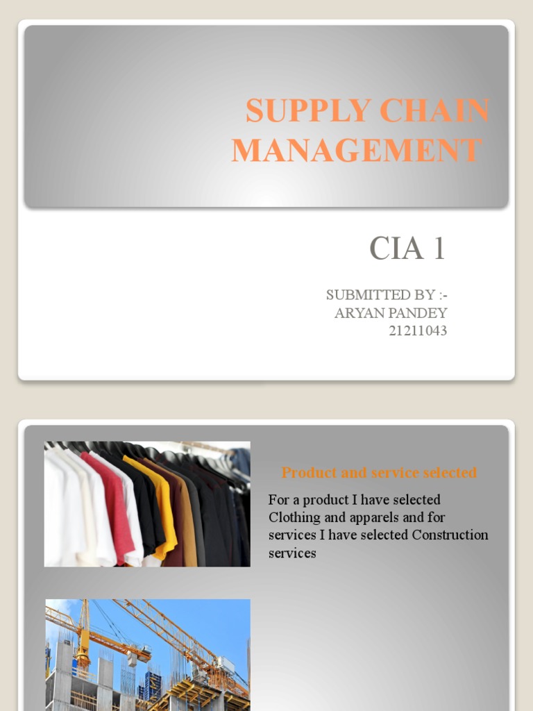 Supply Chain Management Cia 1 | PDF | Supply Chain | Clothing