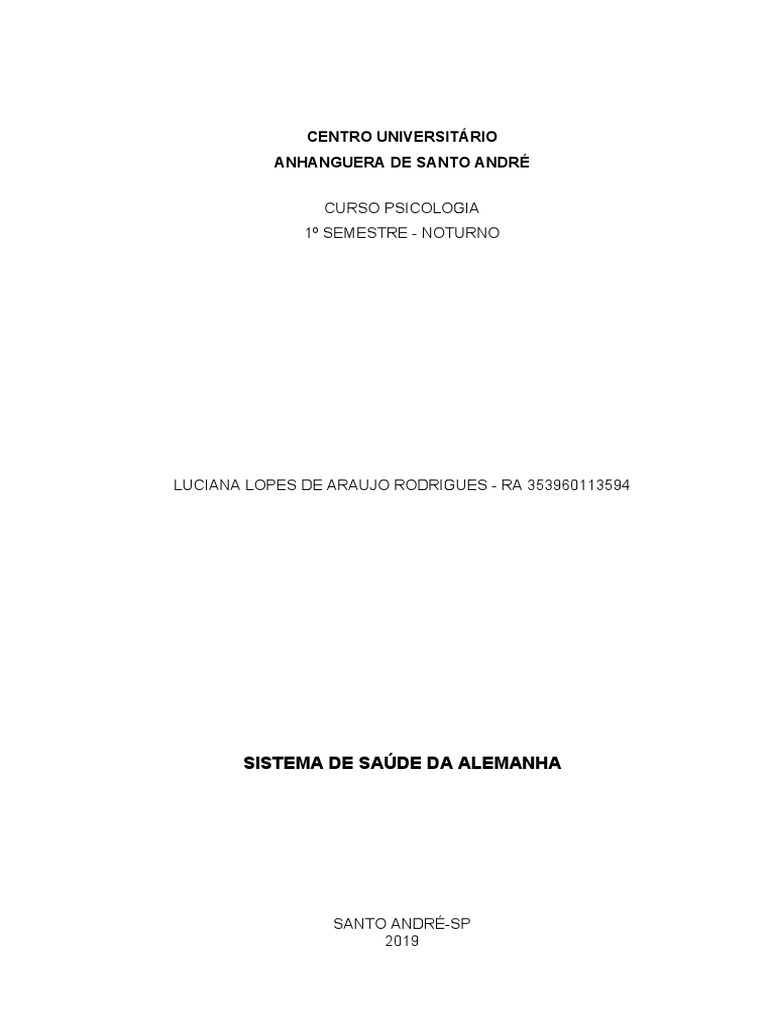 Sistema de Saúde Da Alemanha PDF | PDF | Alemanha | Política mundial Sistema de Saúde Da Alemanha PDF | PDF | Alemanha | Política mundial