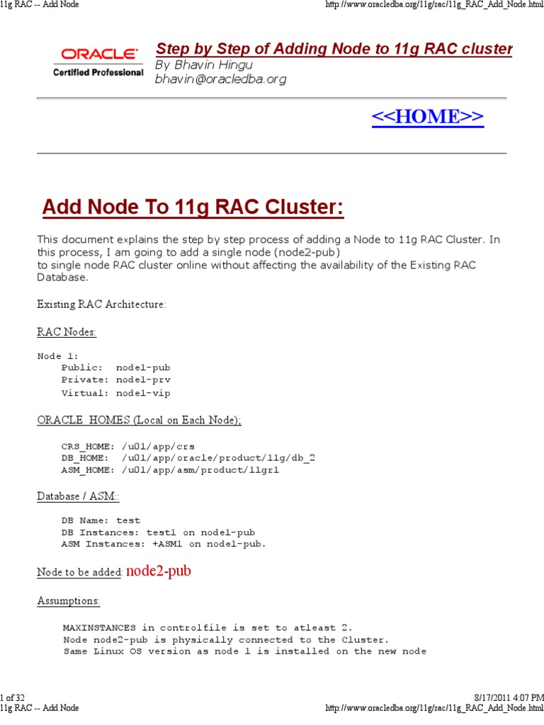 11g Rac Add Node Download Free Pdf Oracle Database Secure Shell