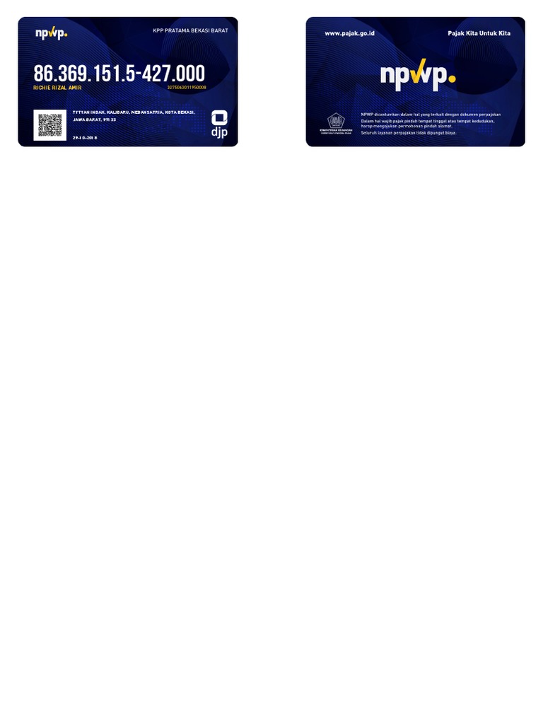 Npwp-Elektronik PDF | PDF