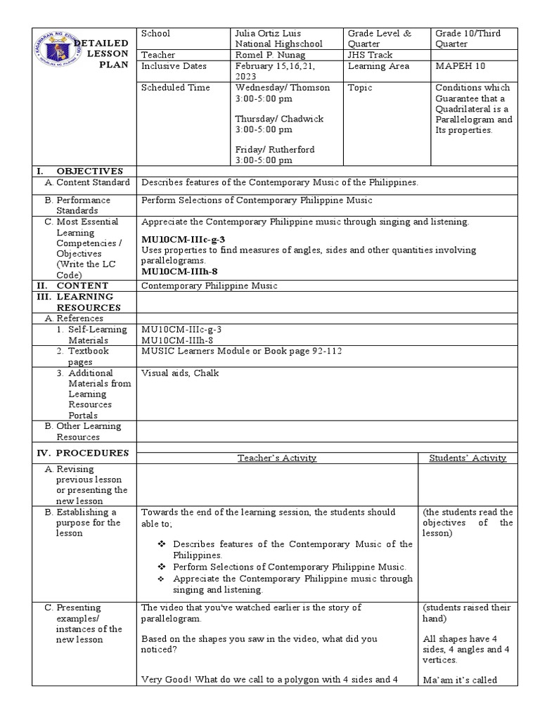 Final DLP Week 1 | PDF | Shape | Elementary Geometry