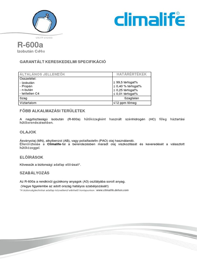 R600a FP Hu | PDF