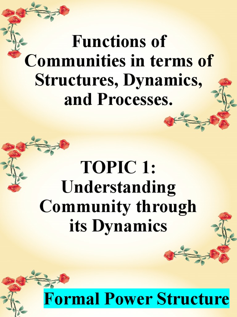 Analyzing Community Functions and Structures | PDF | Community | Welfare