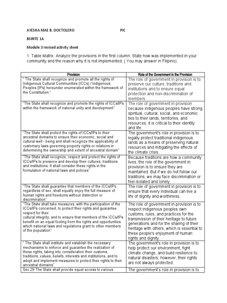 Module 3 Revised Activity Sheet | PDF | Dignity | Rights