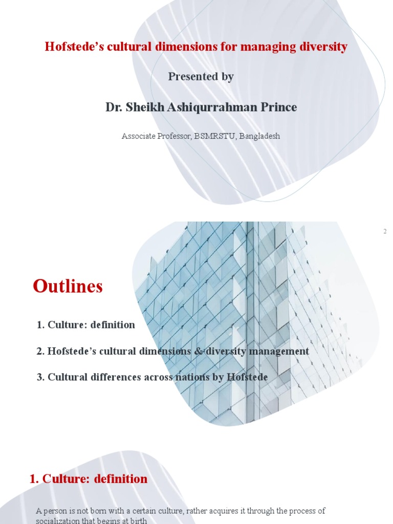 Managing Diversity with Hofstede's Model | PDF | Psychological Concepts ...