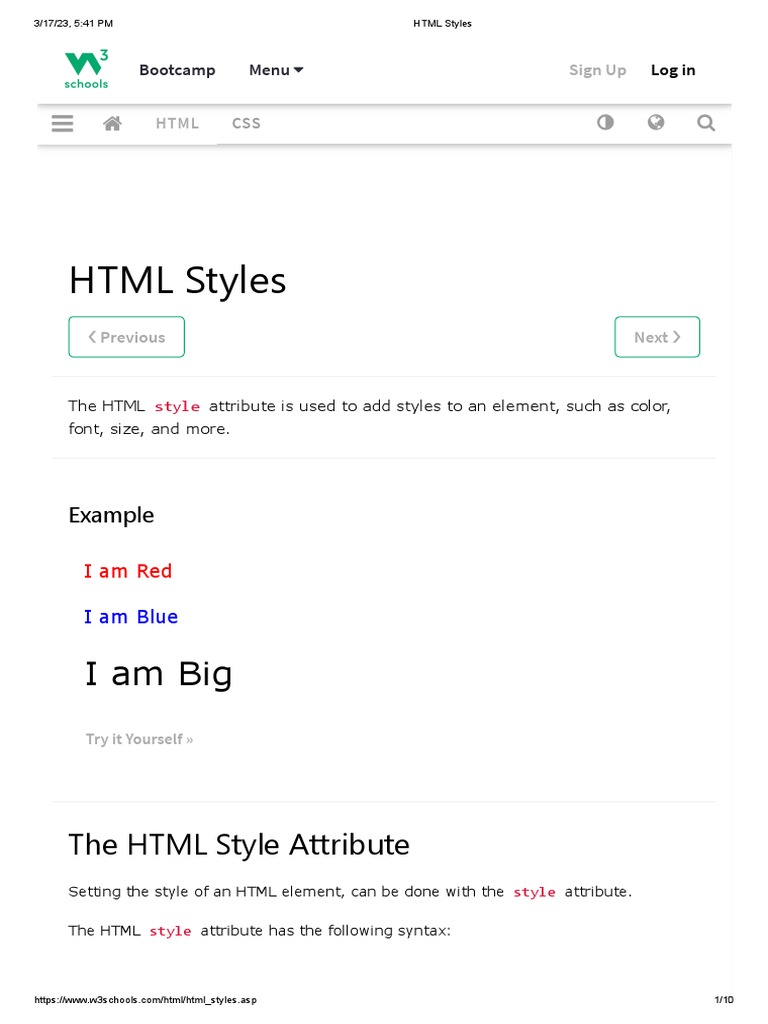 Html Styles Pdf Html Html Element