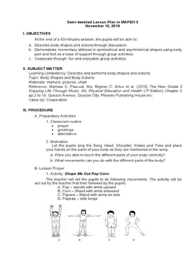 Mapeh LP | PDF | Animal Locomotion | Teachers