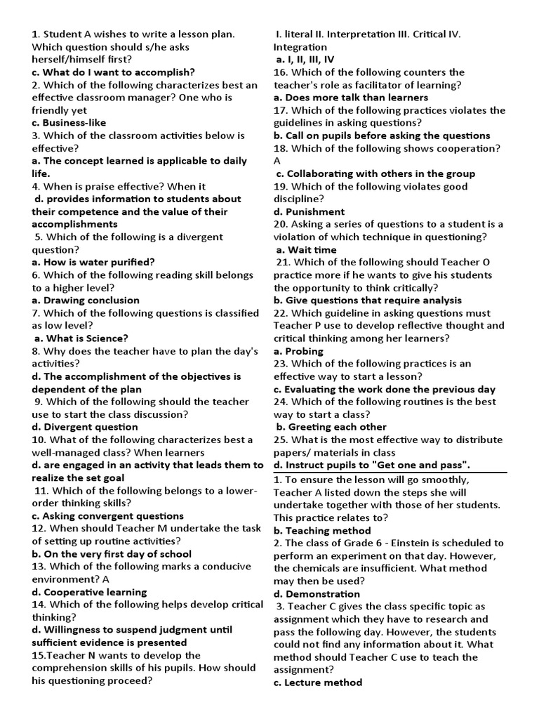 Prof - Ed Exam Midterm | PDF | Teachers | Teaching Method