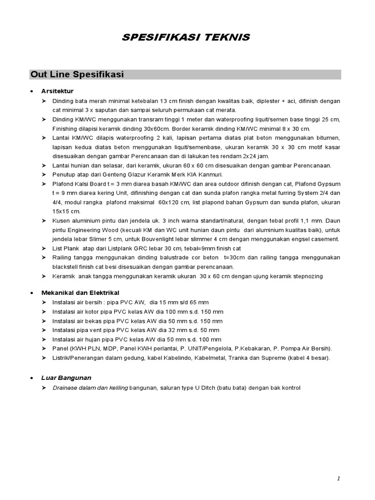 Spesifikasi Pipa PPR Genova | PDF