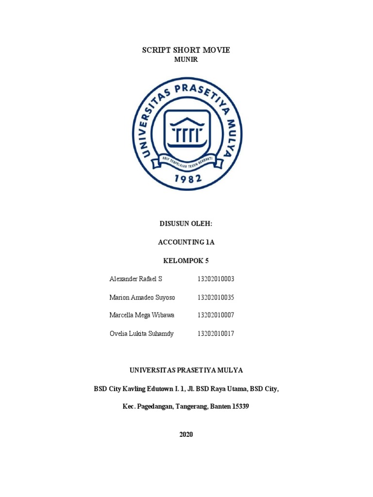 Group 5 - Acc1A - Script Munir | PDF | Ilmu Sosial