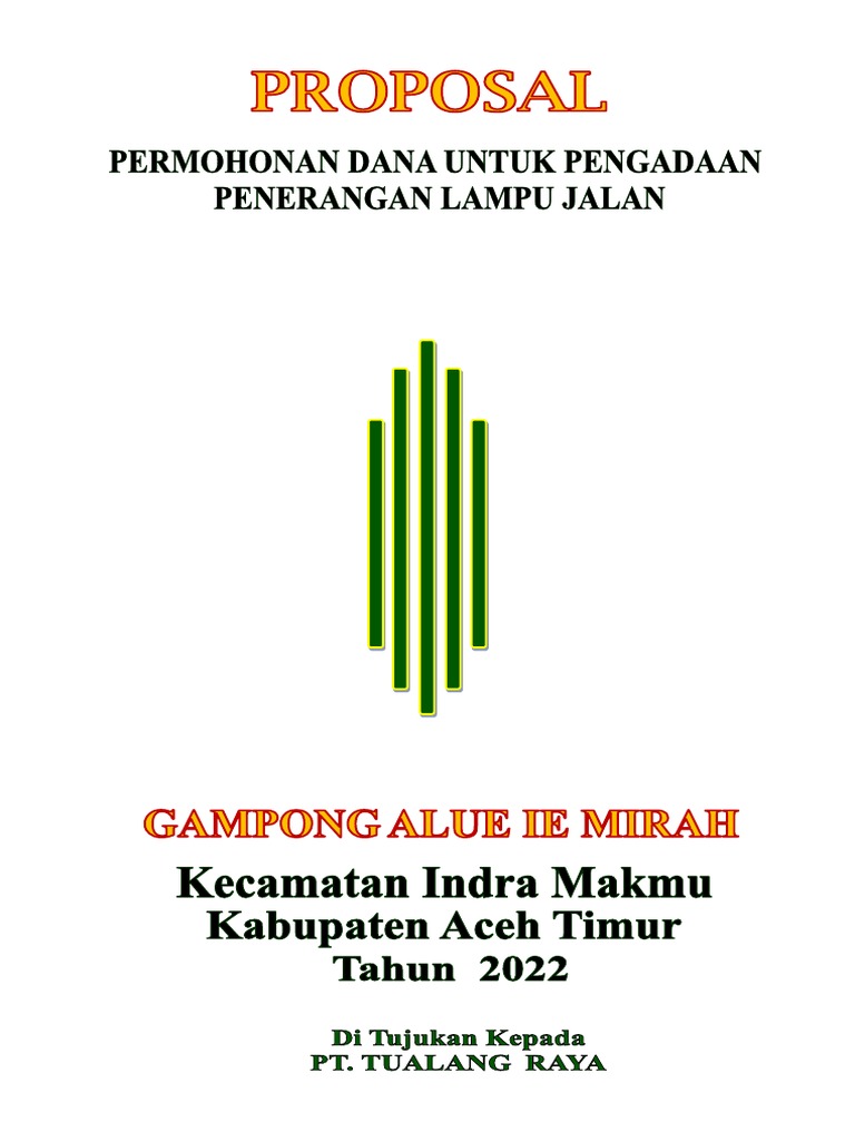 PROPOSAL PT. TUALANG RAYA | PDF