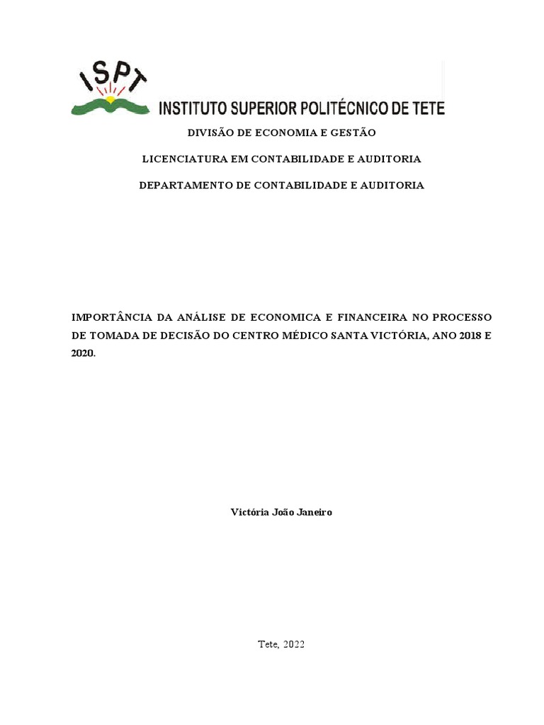 Monografia Ispt | PDF | Investimentos | Economia
