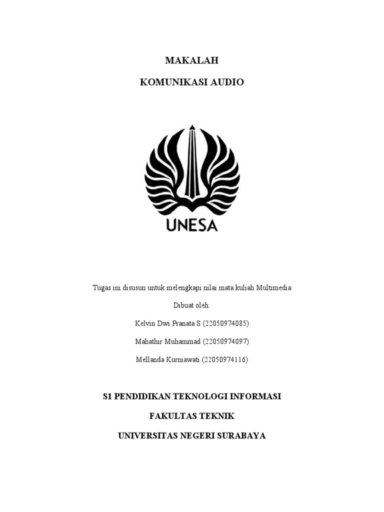 Makalah Komunikasi Audio | PDF