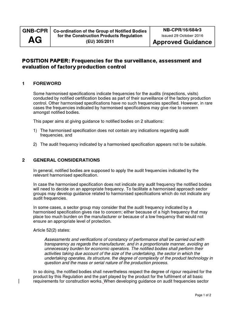 NB-CPR 16-684r3 Surveillance Frequencies | PDF | Audit | Justice