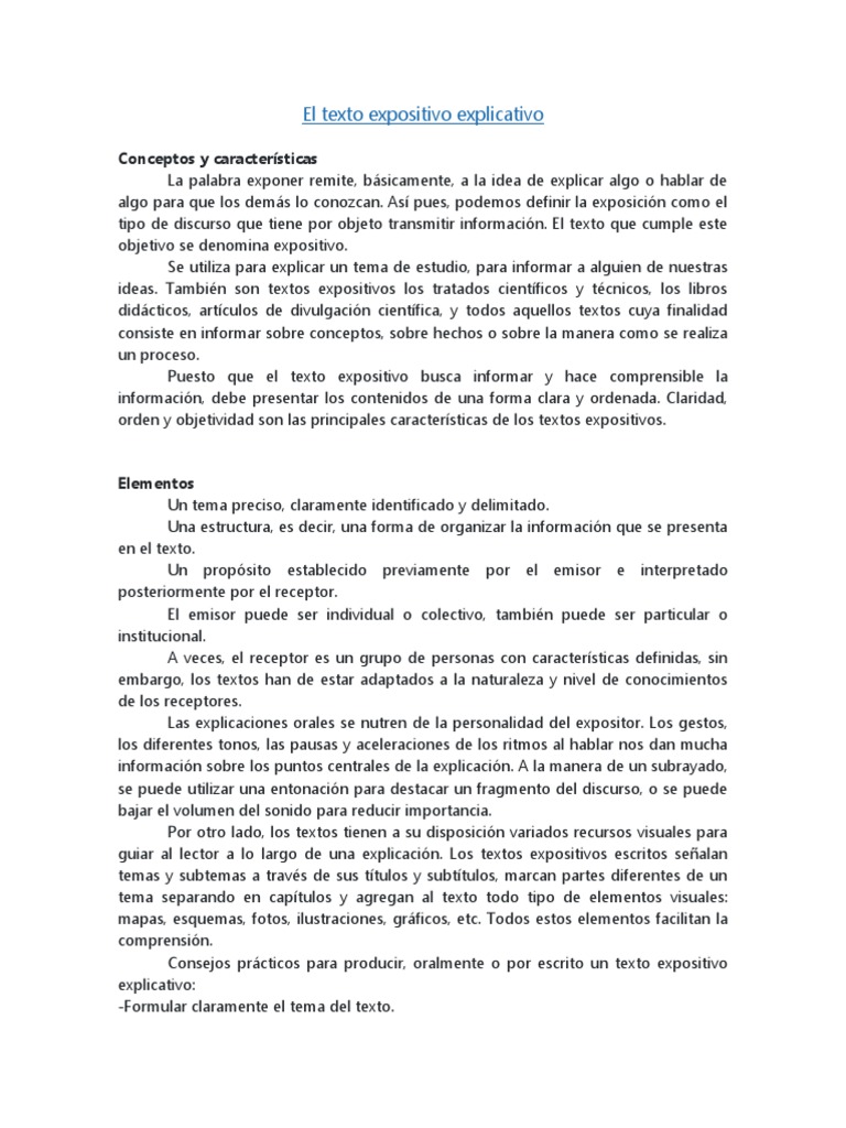 Material Teórico - El Texto Expositivo Explicativo | PDF | Información | Ciencia cognitiva