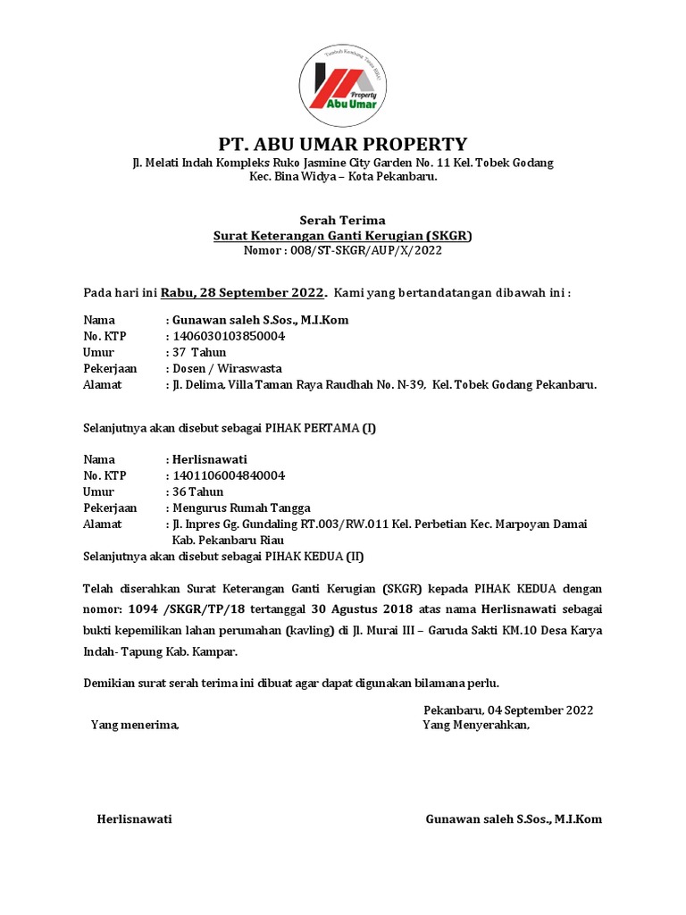 SUKET TANDA TERIMA SKGR KM.10 | PDF