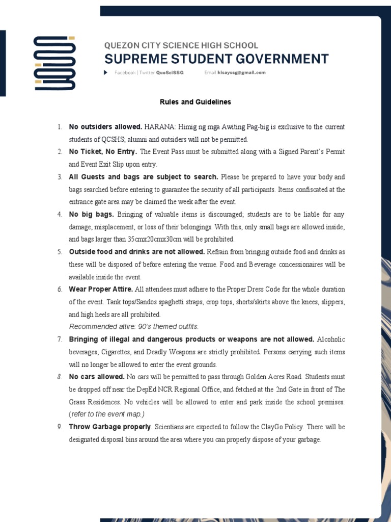 HARANA - Event Guidelines | PDF