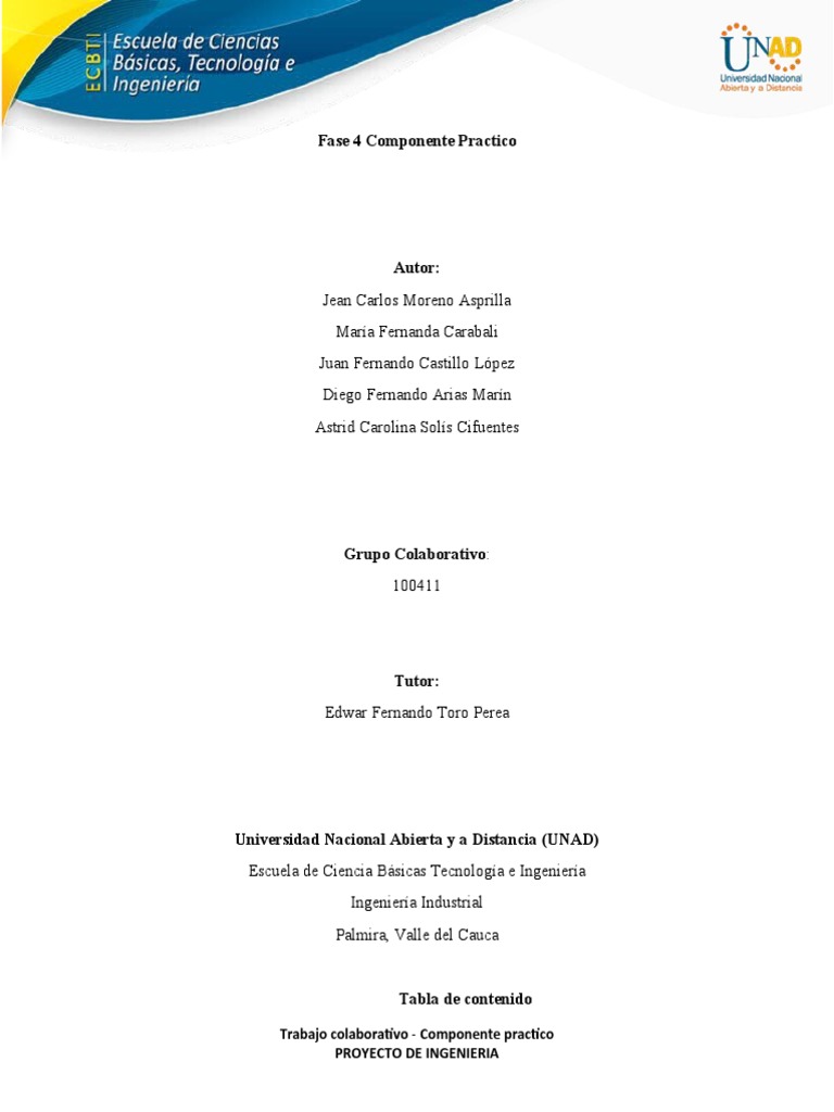 Fase 4-Componente Practico | PDF | Ingeniería | Diseño