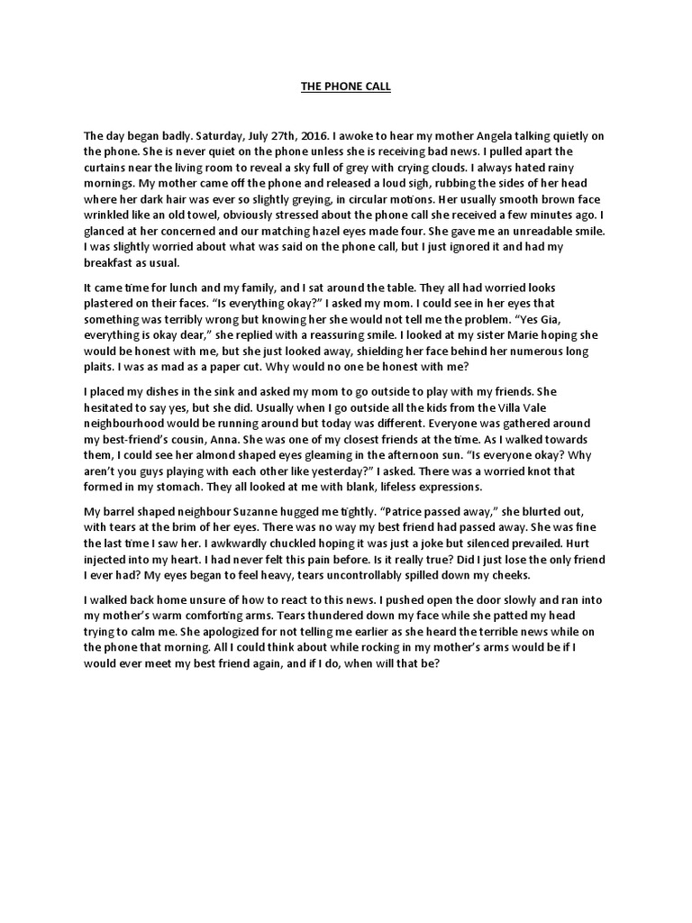 The Impact of a Phone Call | PDF