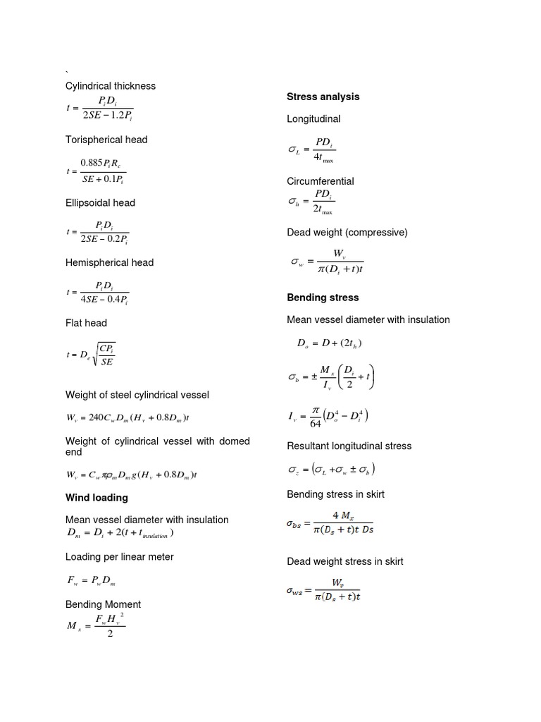 Pressure Vessel Design Calculations | PDF
