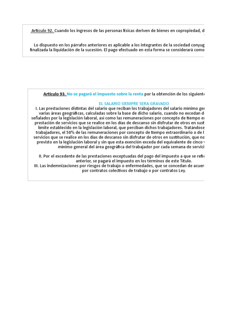 Capitulo I Art 93 | PDF | Salario | Pensión