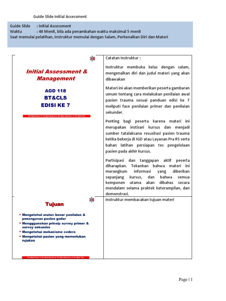 Guide Slide Initial Assessment | PDF