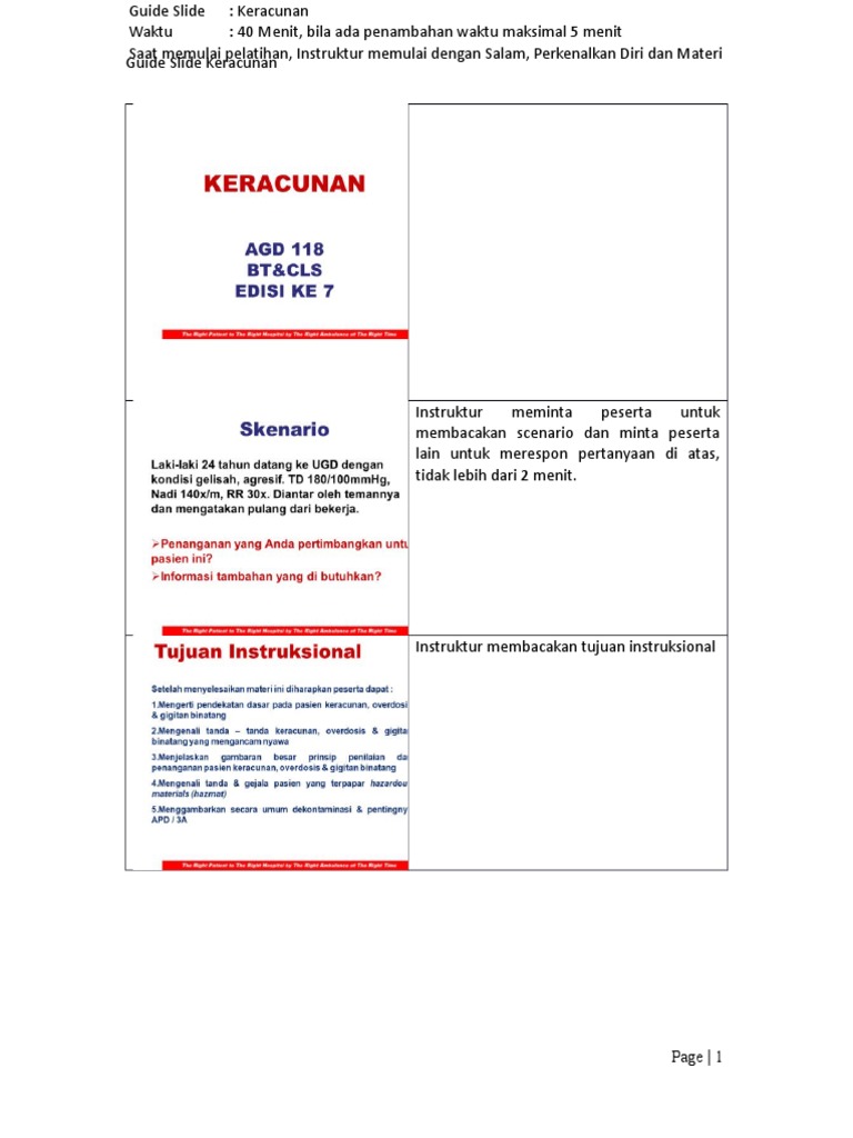 Guide Slide Keracunan | PDF