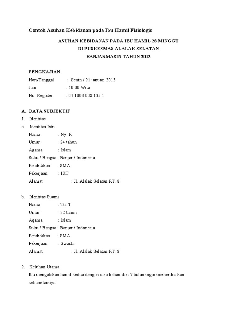 Contoh Format Askeb | PDF