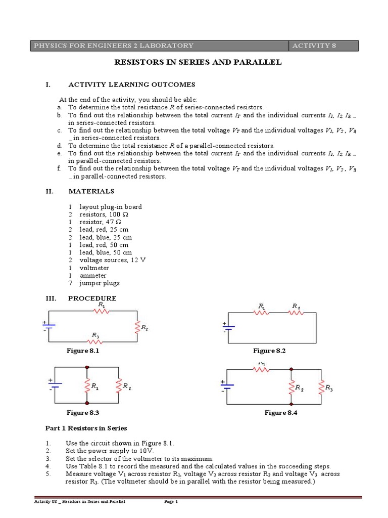 Analyzing Resistors in Parallel | PDF | Series And Parallel Circuits ...