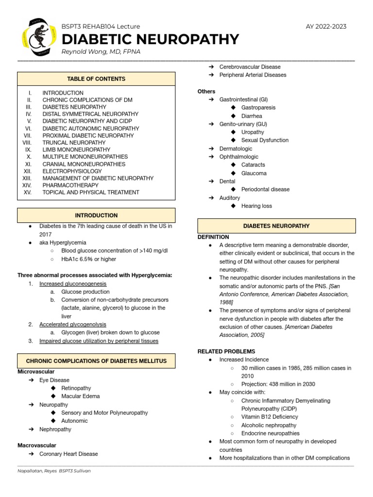 Understanding Diabetic Neuropathy | PDF | Peripheral Neuropathy | Diabetes