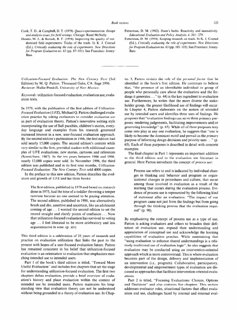 Patton p11 | PDF | Evaluation | Methodology