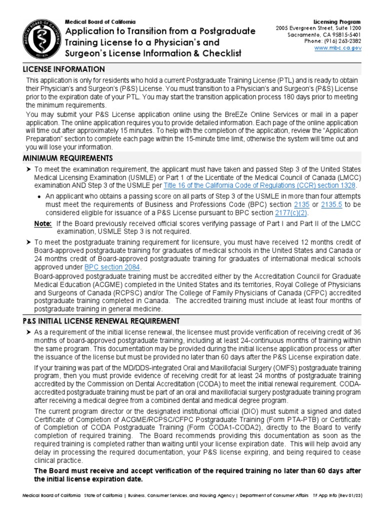 Transition from PTL to P&S License | PDF | Asylum Seeker | Health Care
