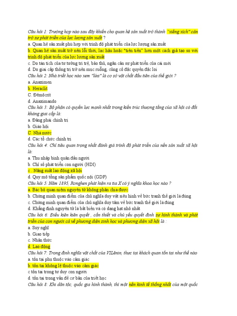 TrietHoc CuoiKi HK211 Ca14h | PDF