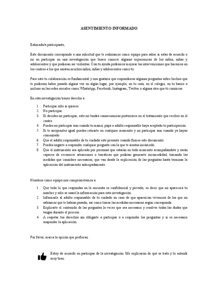 Asentimiento Informado Epv | PDF