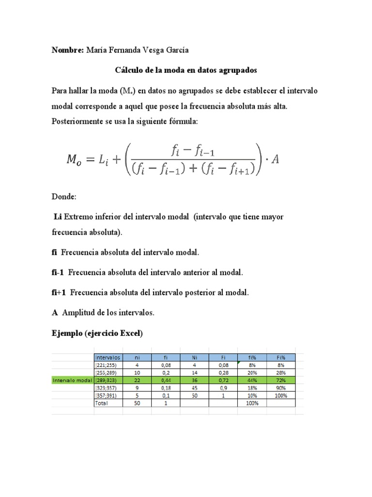 Cómo calcular la moda en datos agrupados utilizando la fórmula correcta ...